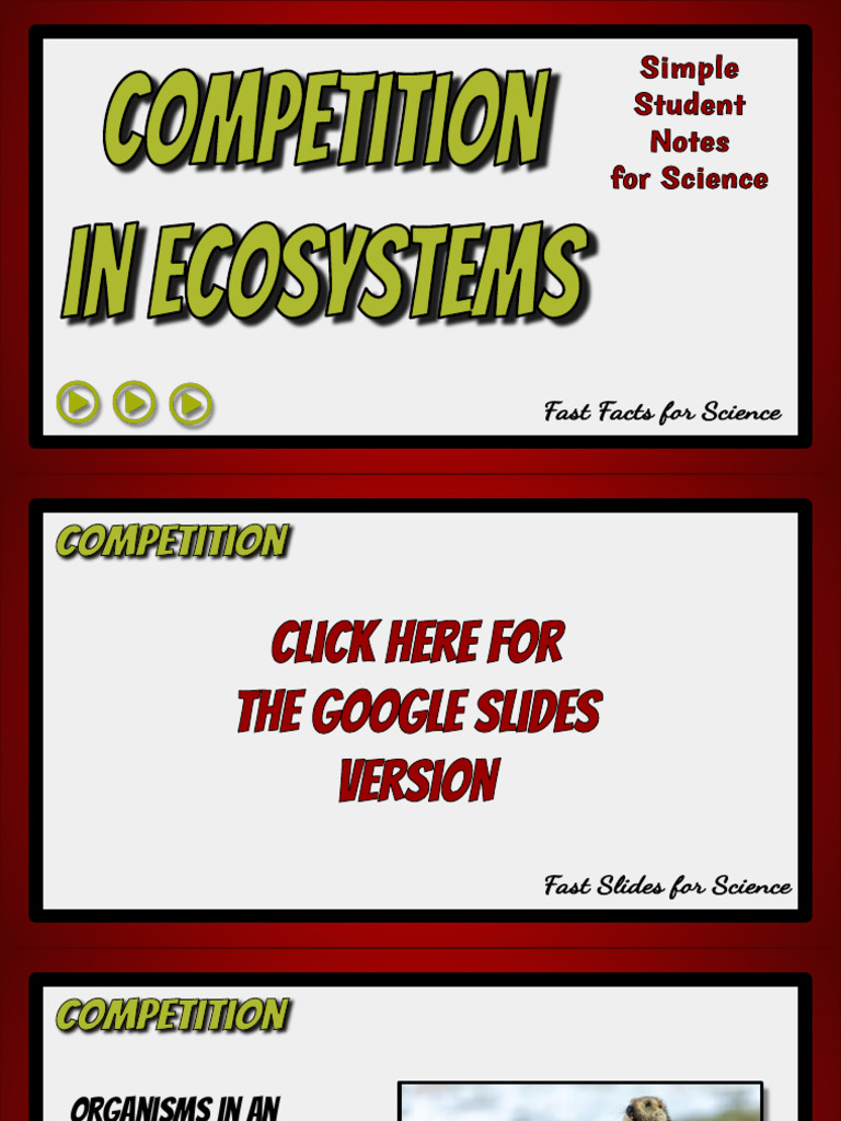 FastSlidesforScienceCompetitioninEcosystems 1 | PDF | Predation | Symbiosis