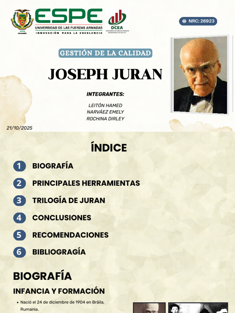 Joseph Juran Grupo 4 | PDF | Calidad (comercial) | Gestión de la calidad