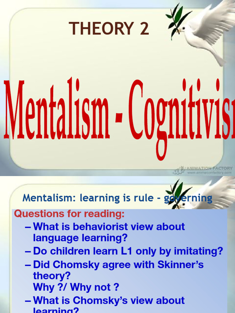 Mentalism & Cognitivism Lesson PPT 2025 | PDF | Language Acquisition ...
