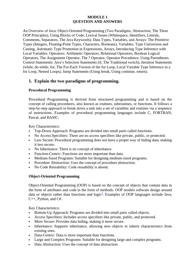 Java OOP Overview and Key Concepts | PDF | Java Virtual Machine | Object Oriented Programming