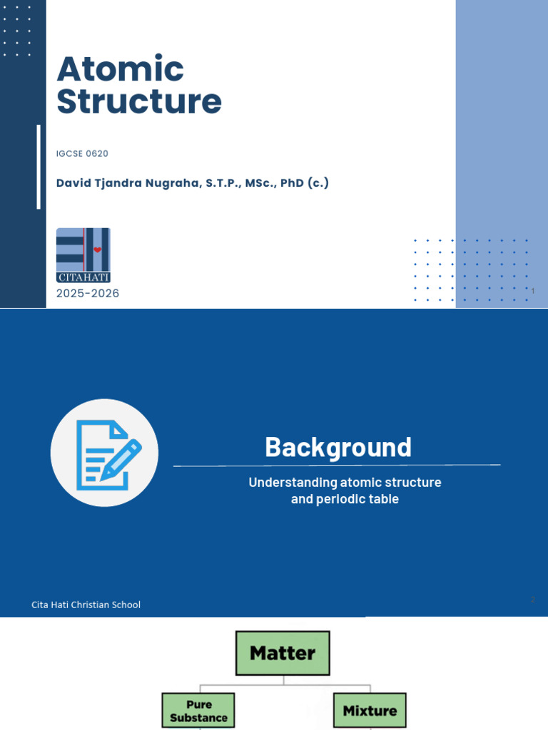Grade 9 - Atomic Structure | PDF | Atoms | Atomic Nucleus