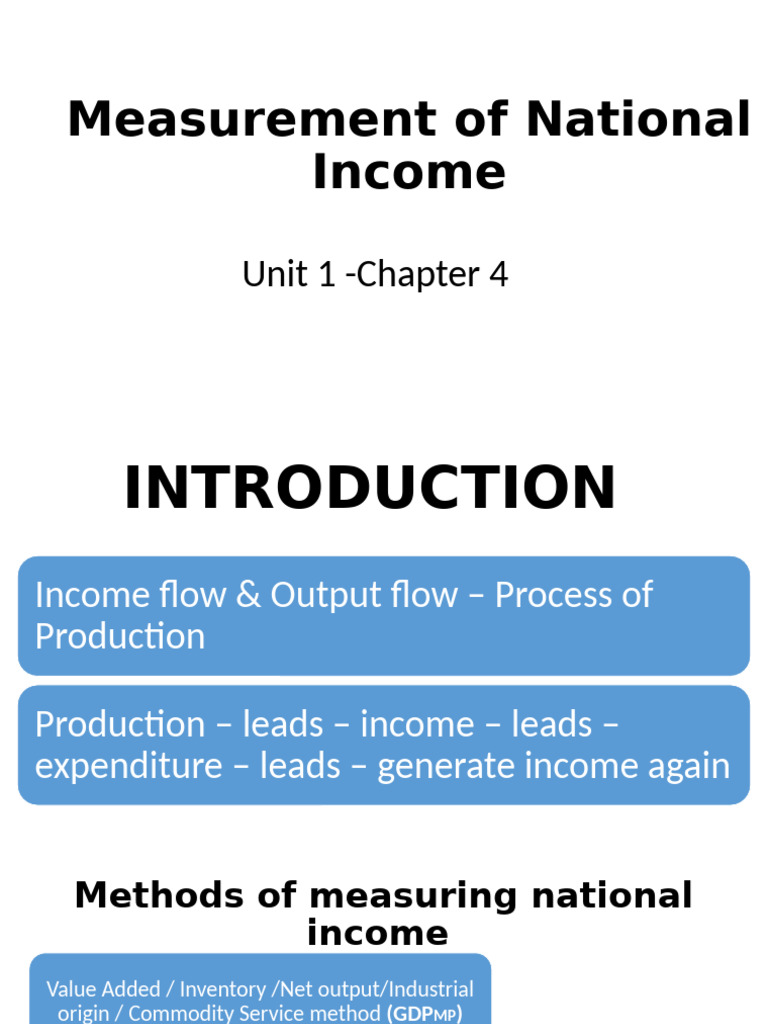 National Income Measurement Methods | PDF | Intermediate Consumption ...