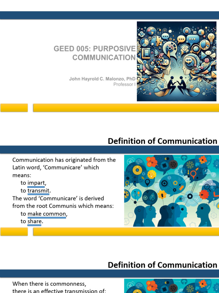 Purposive Communication Midterm Reviewer | PDF | Communication ...