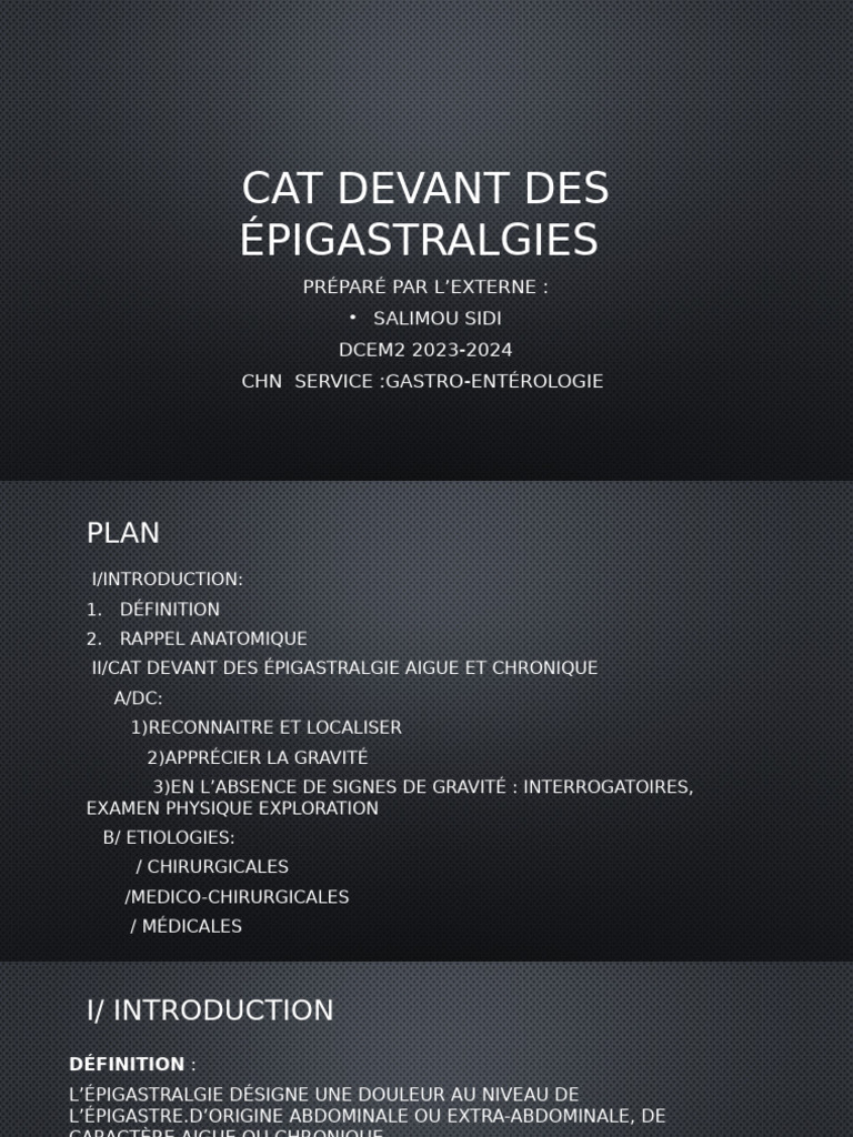 Prise en charge des épigastralgies | PDF | Maladies et troubles ...