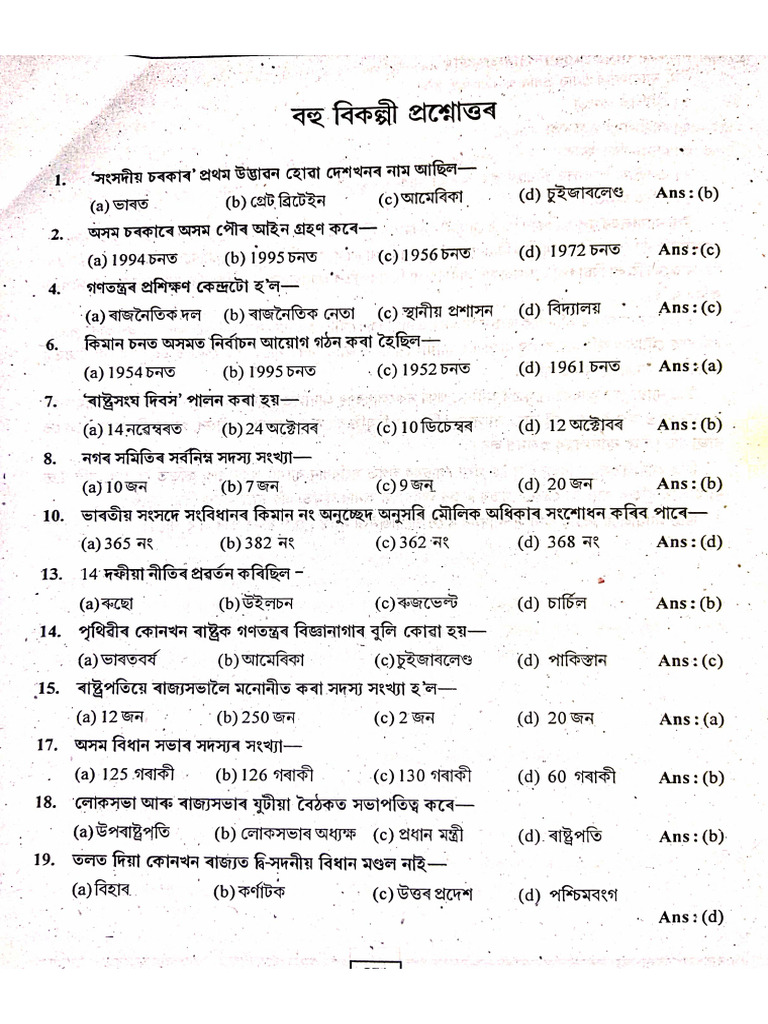 Polity MCQ | PDF