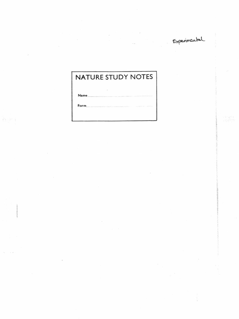 Nature Study Notes | PDF