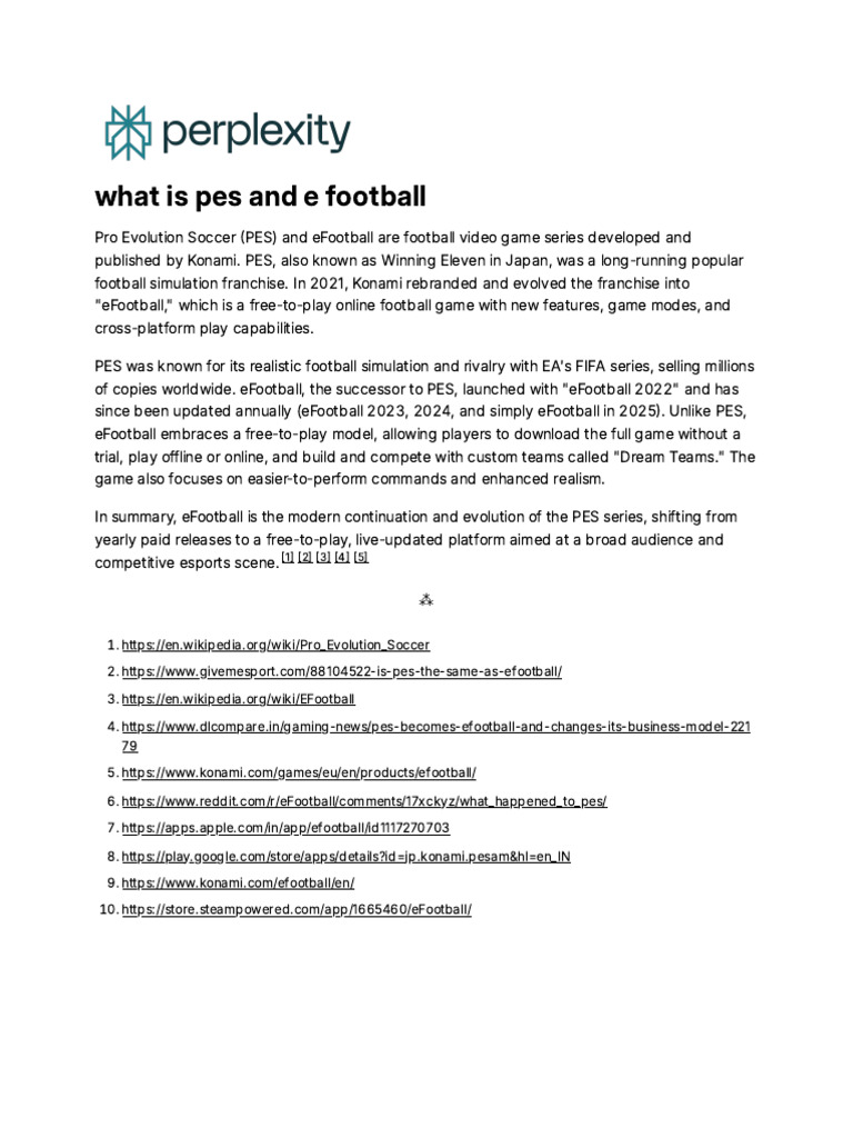 What Is Pes and e Football | PDF