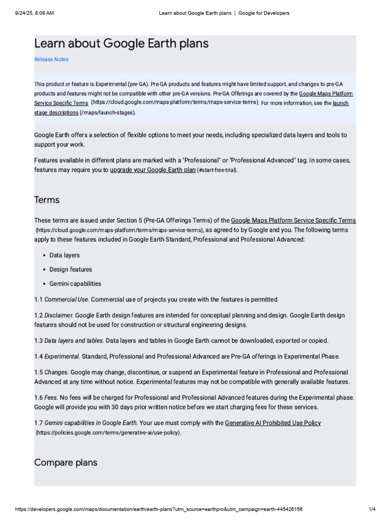 Learn About Google Earth Plans - Google For Developers2 | PDF ...