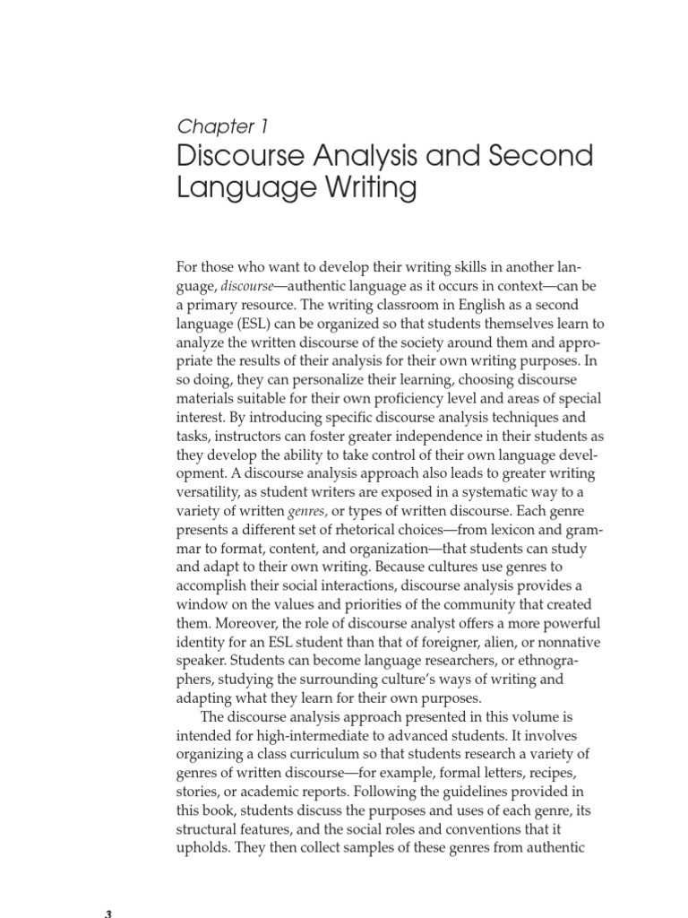 Analyzing Genres: Using Discourse Analysis to Develop Writing Skills ...