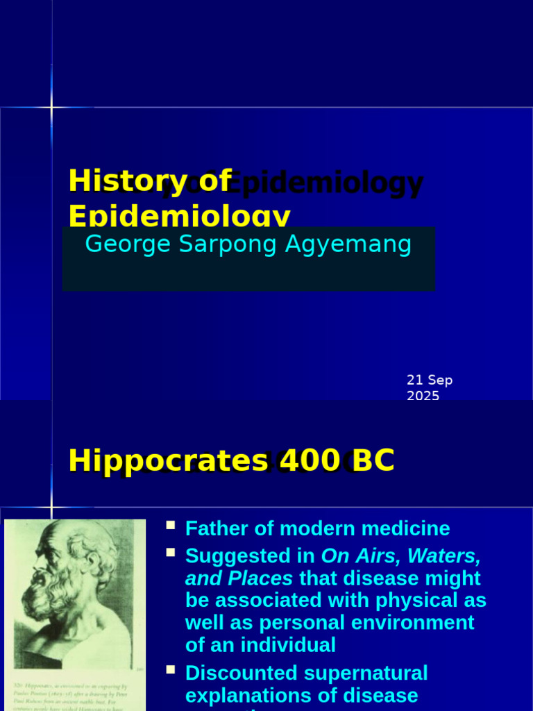 Evolution of Epidemiology Through History | PDF | Cholera | Infection