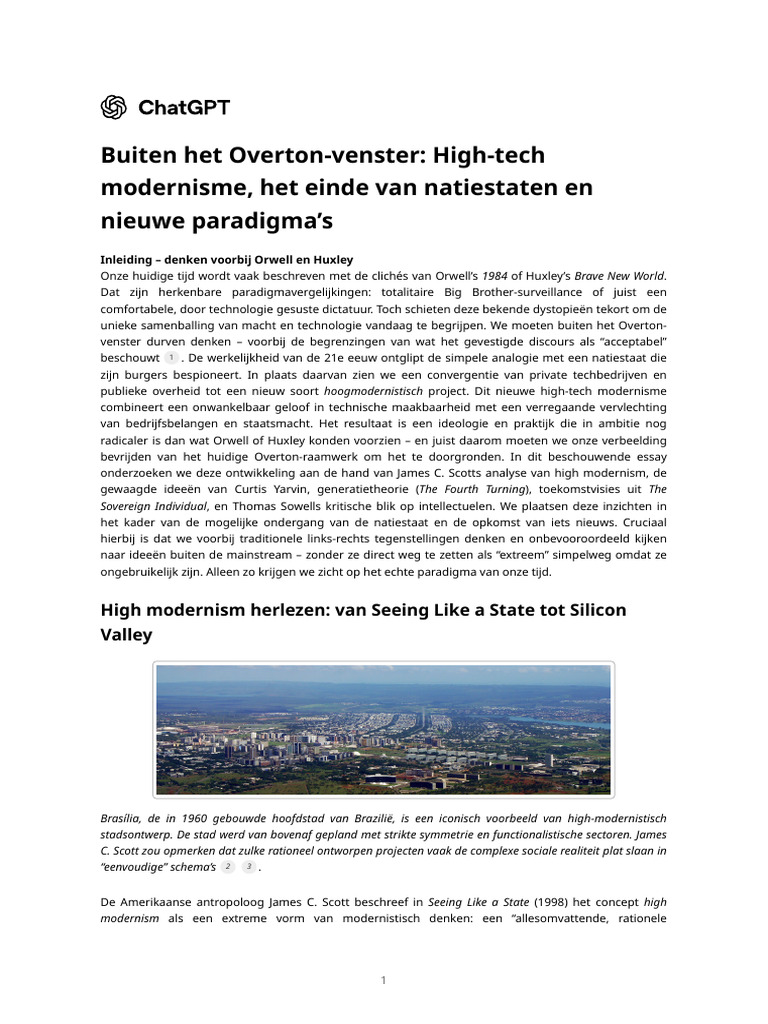 Buiten Het Overton-Venster - High-Tech Modernisme, Het Einde Van ...