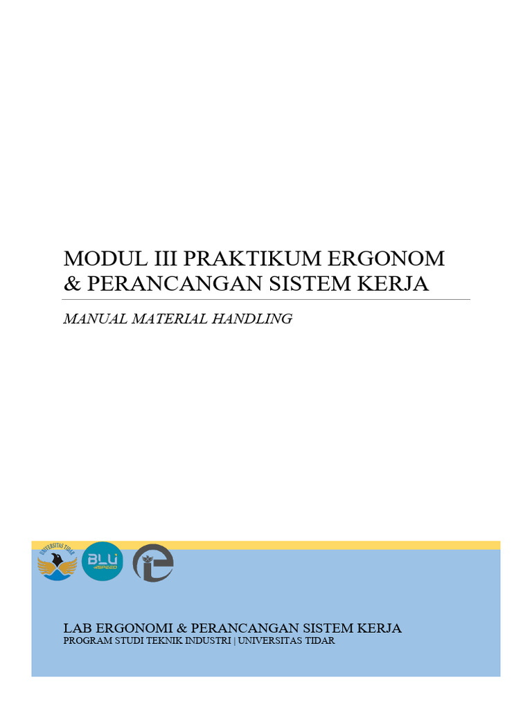 Modul 3 Manual Material Handling | PDF