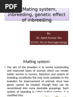 Mating Systems in Animal Breeding | PDF | Inbreeding | Breeding