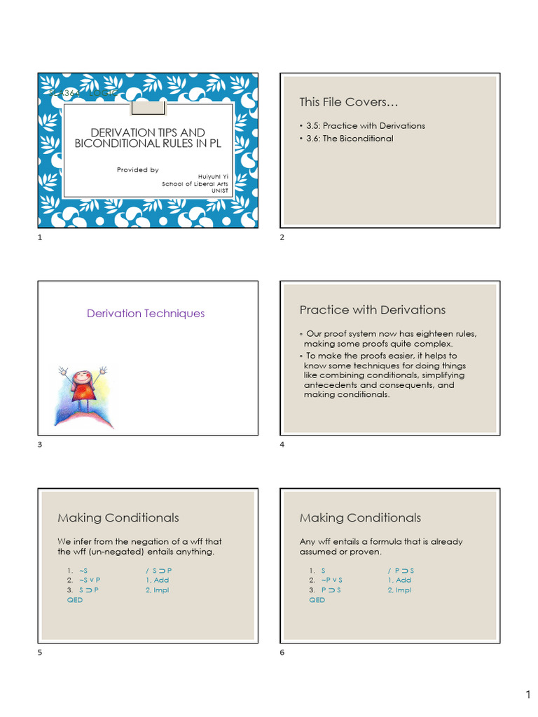 Microsoft PowerPoint - 3-2. Derivation Tips and Biconditional Rules in ...