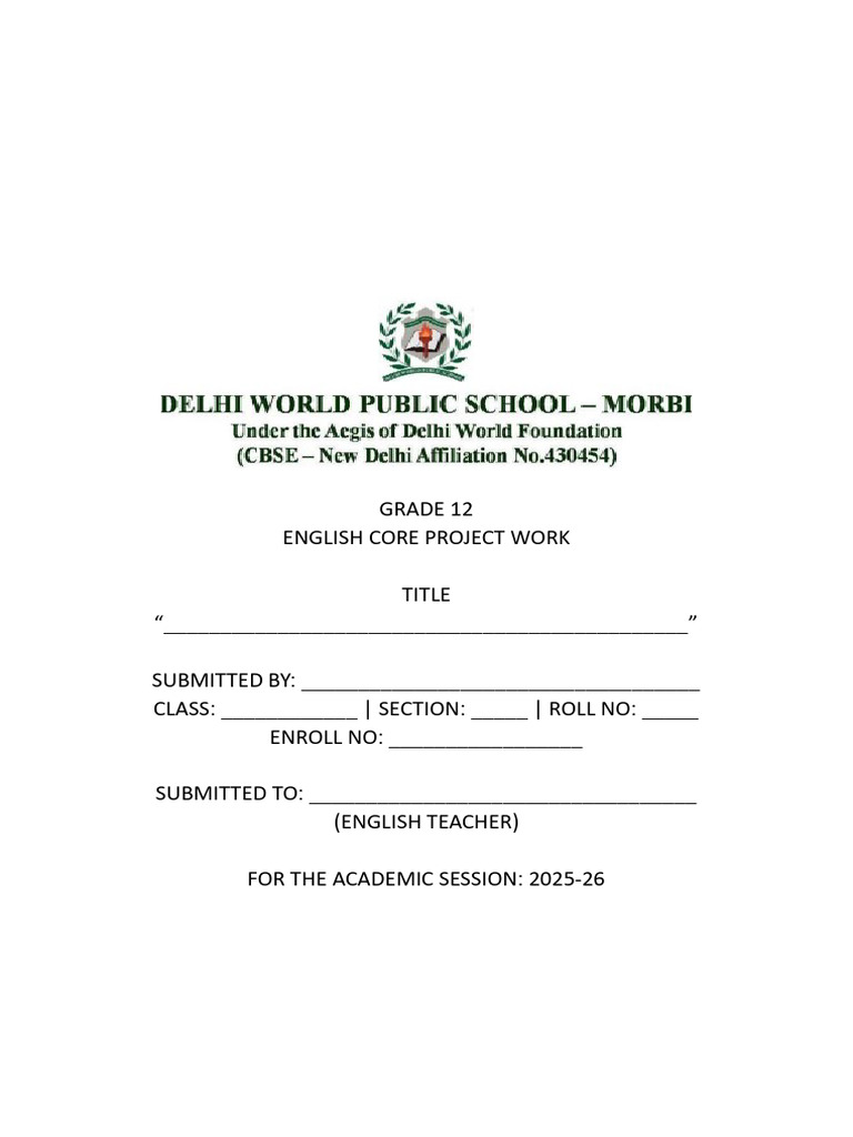 G12 Project Template | PDF