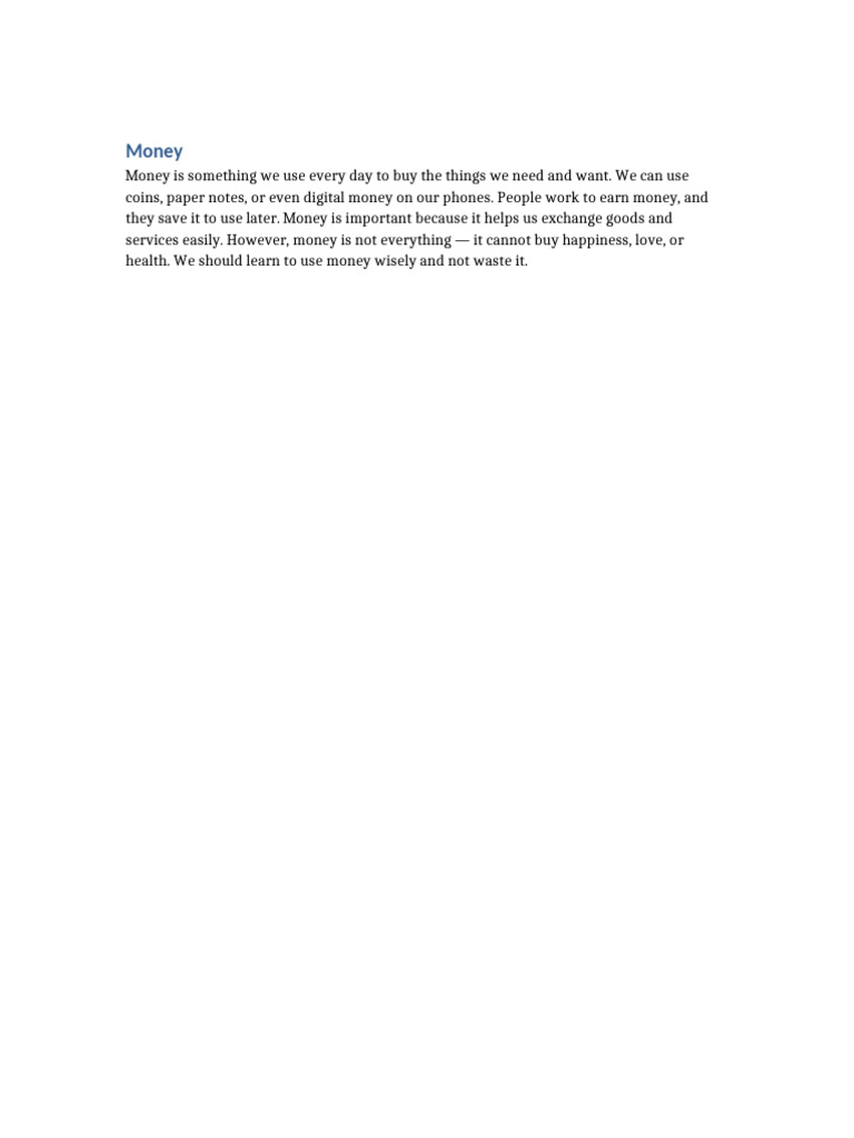 Money Text | PDF