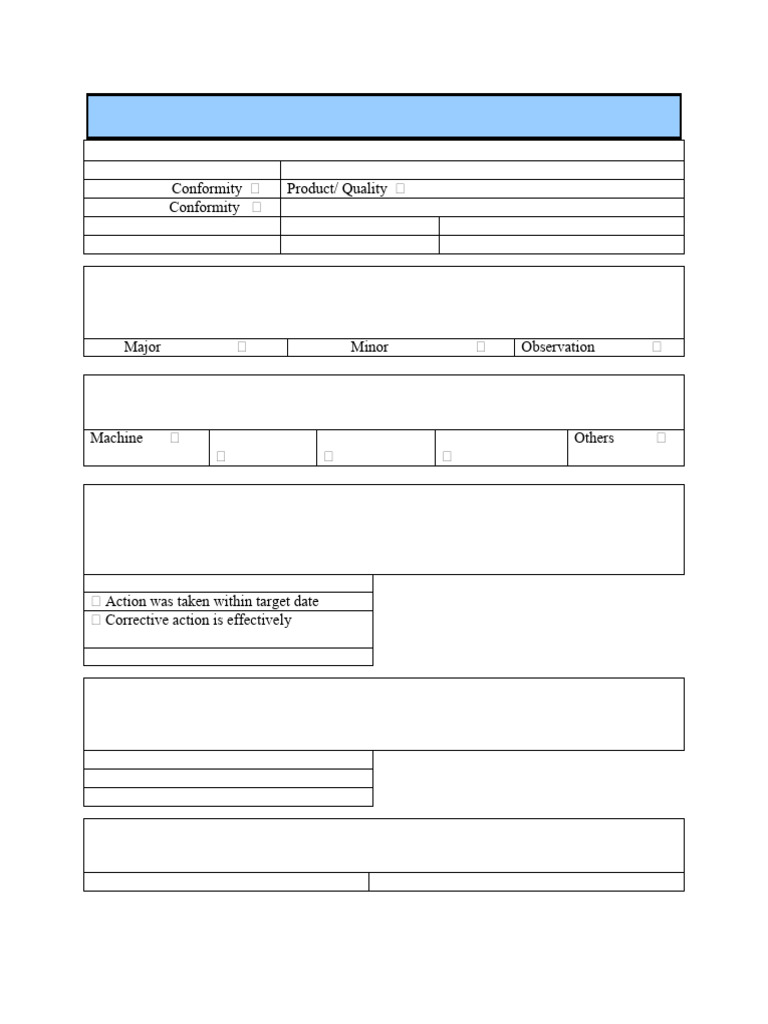 BRB NCR Format Issue 2 | PDF