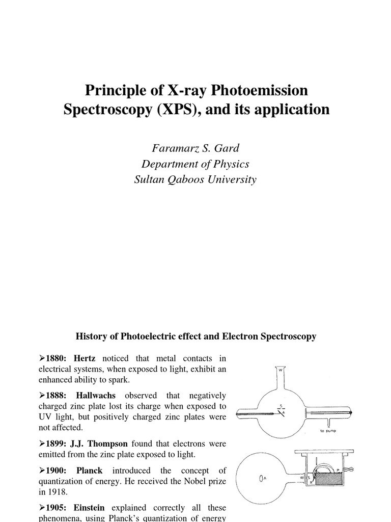 XPS Intro | PDF | Photoelectric Effect | X Ray Photoelectron Spectroscopy