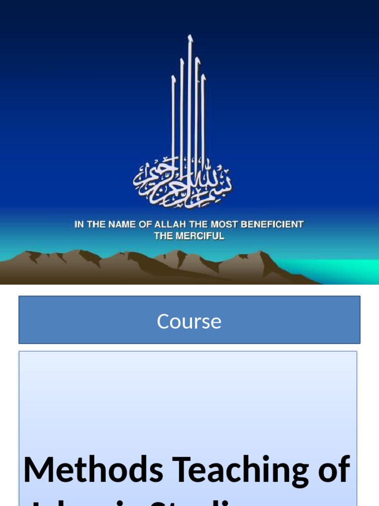 Method of Teaching of Islamic Studies-1b | PDF