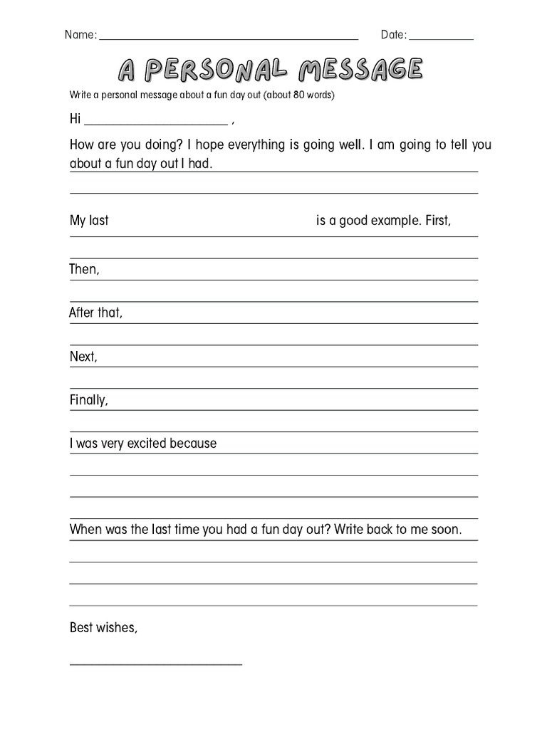 A Personal Message | PDF