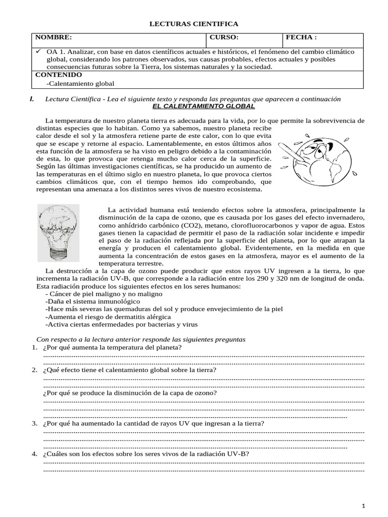 Calentamiento Global | PDF | Cambio climático | Tierra