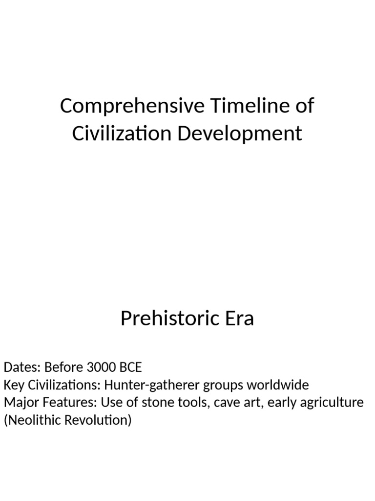 Civilization Timeline | PDF | Civilization | Europe