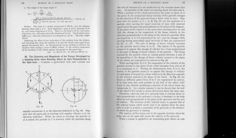 Gyroscopic Motion Analysis of Motorcycles | PDF | Rotation Around A ...