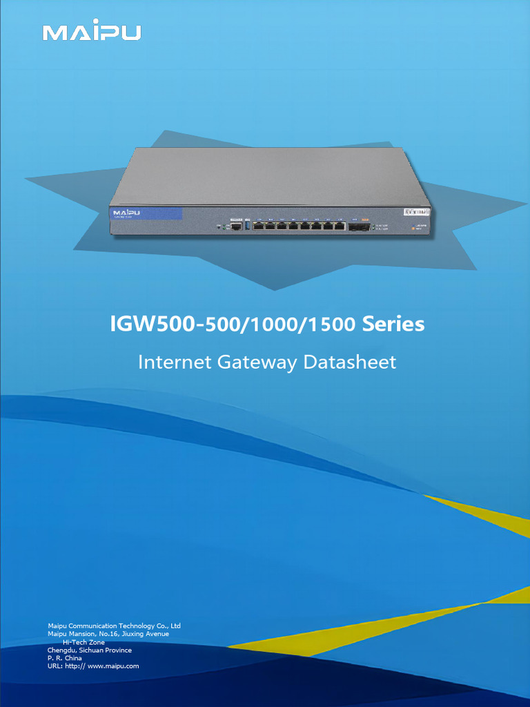 IGW500 Series Internet Gateway Overview | PDF | Computer Network | Ip ...