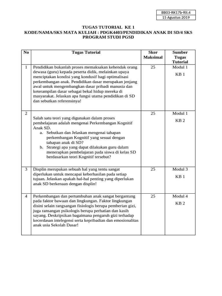 Tugas 1 Tutorial Online | PDF