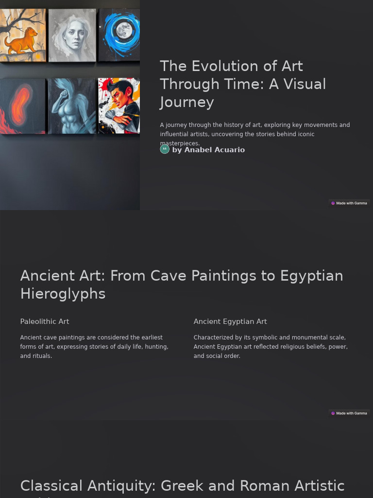 The Evolution of Art Through Time A Visual Journey | PDF | Renaissance ...