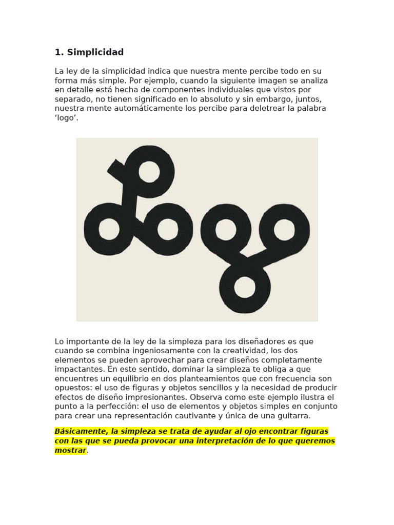 Ley de Simplicidad en el Diseño | PDF