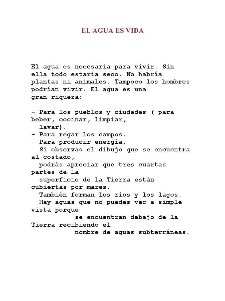 El Agua Es Vida | PDF