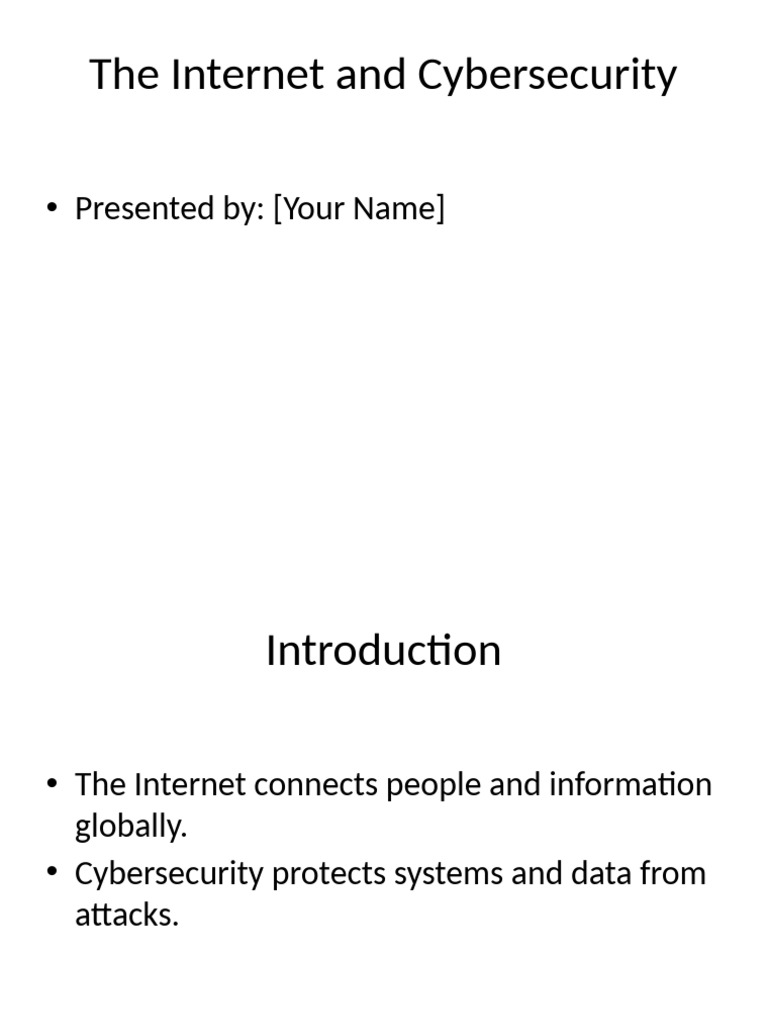 Internet and Cybersecurity | PDF