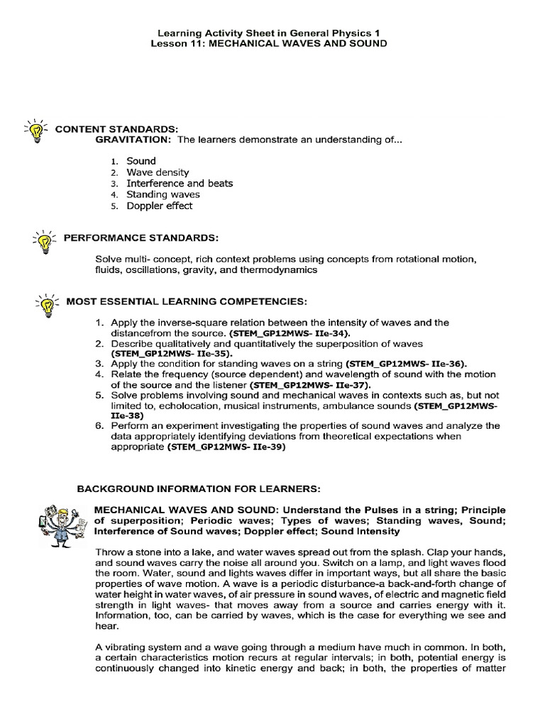 LAS Mechanical Waves and Sound | PDF