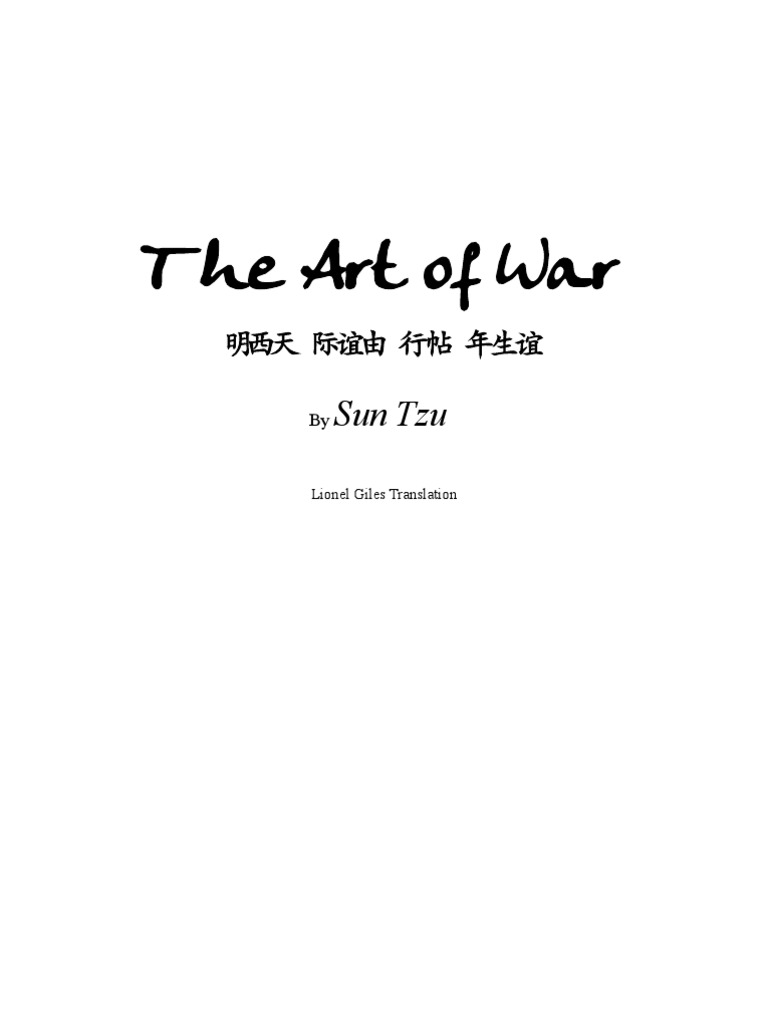 The Art of War | PDF | Siege | The Art Of War