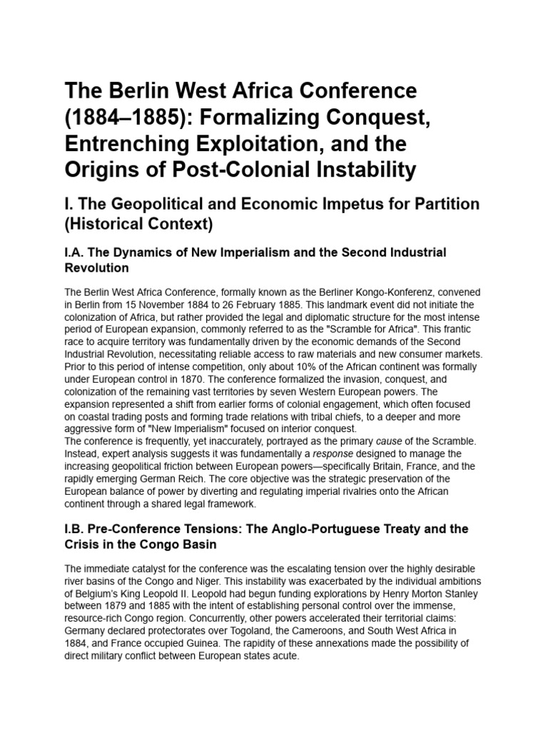 Berlin Conference - African Colonization's Blueprin... | PDF ...