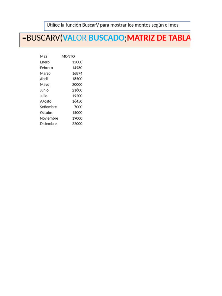 Ejercicio Buscarv | PDF