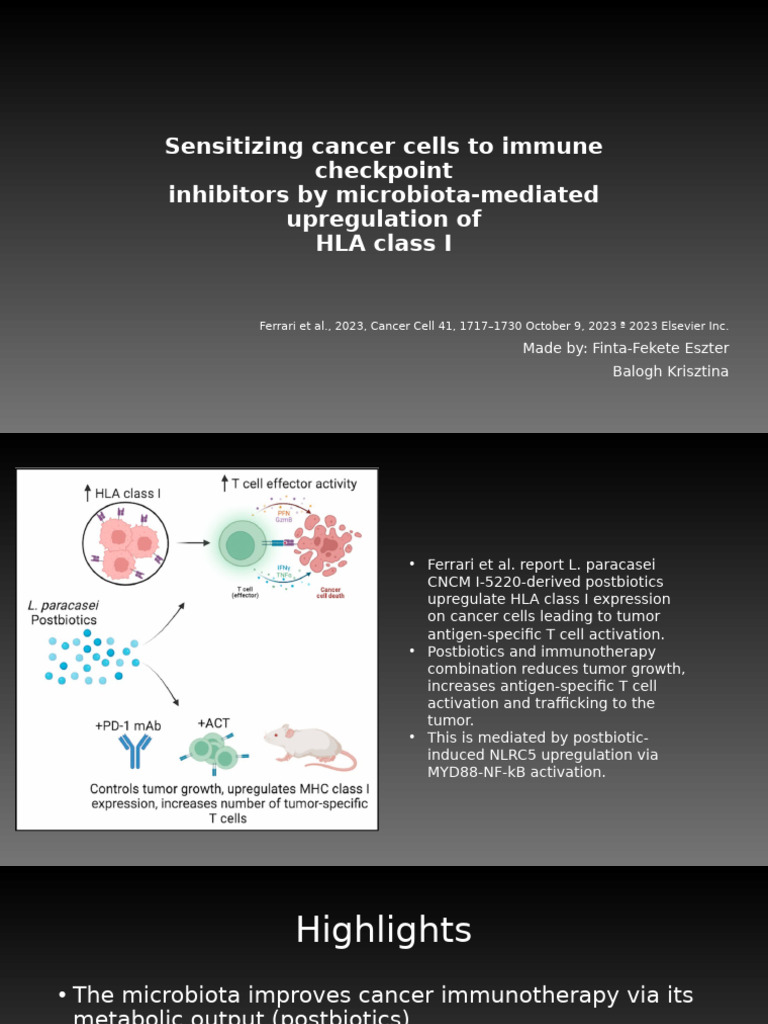 Sensitizing Cancer Cells To Immune Checkpoint Inhibitors | PDF ...