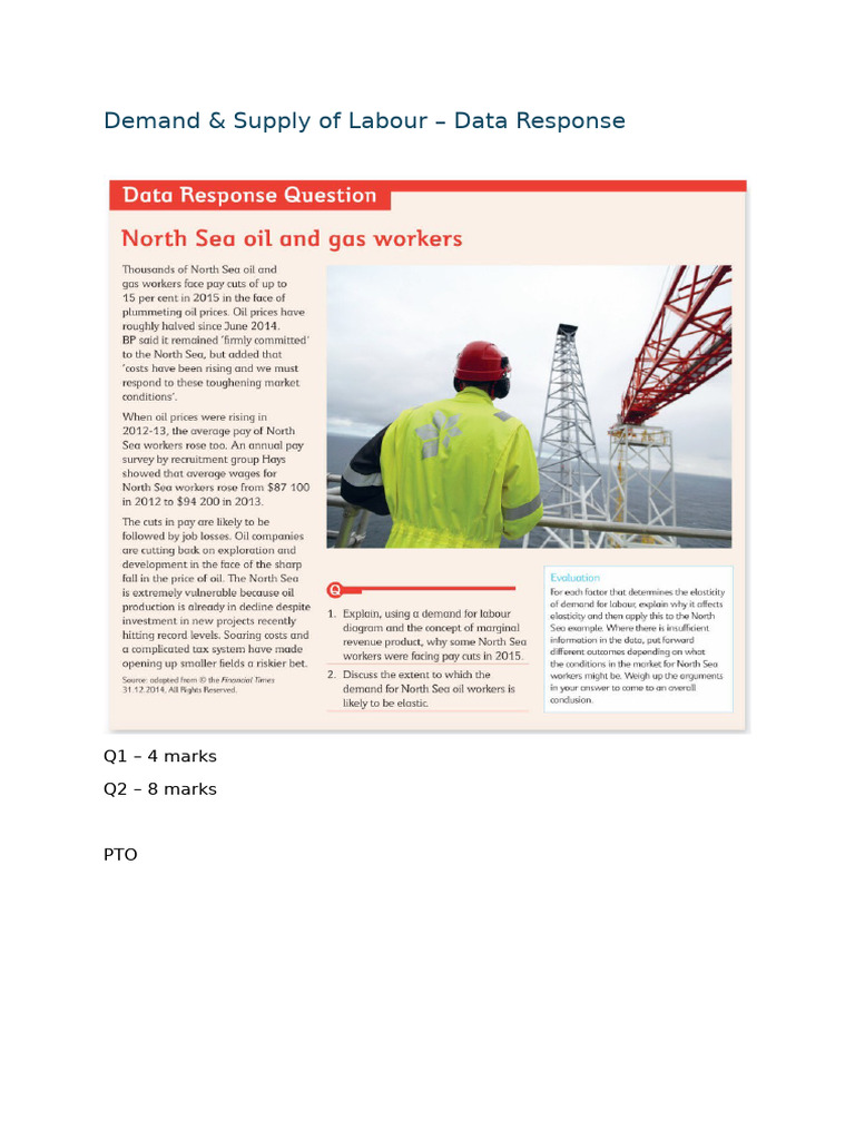 Demand & Supply of Labour Data Response | PDF
