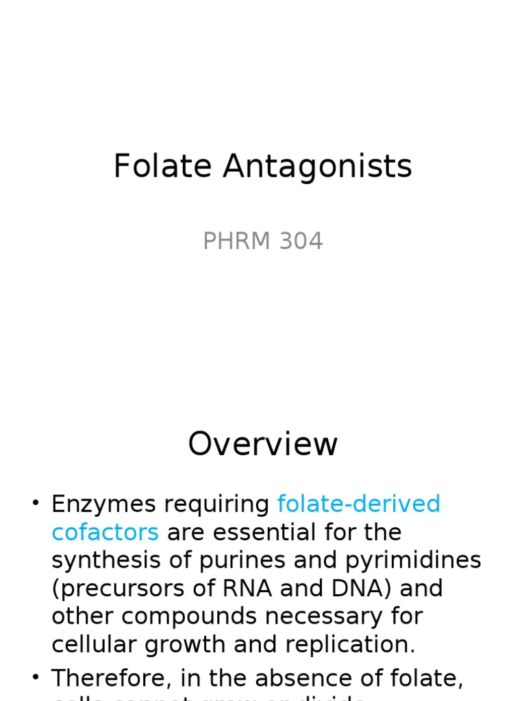 Folate Antagonists | PDF | Folic Acid | Diet & Nutrition