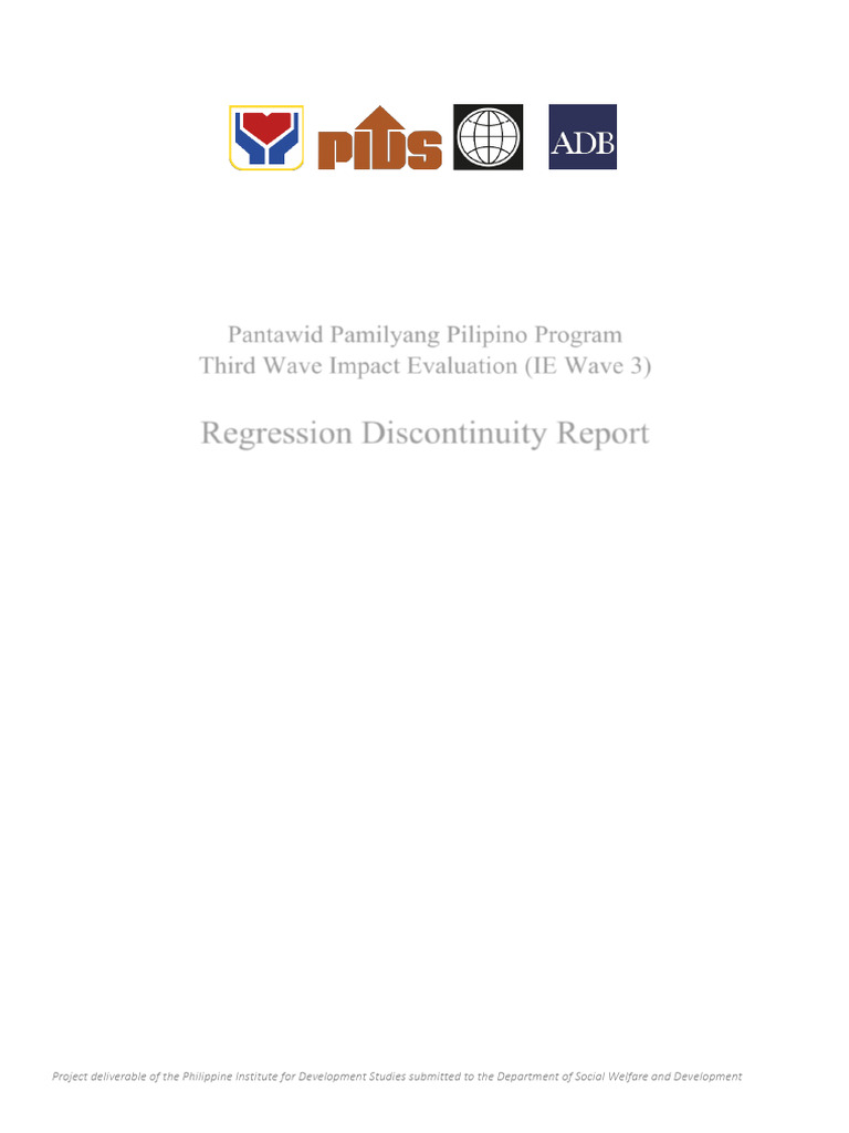 4Ps Impact Evaluation Wave 3 RDD Report | PDF | Pregnancy