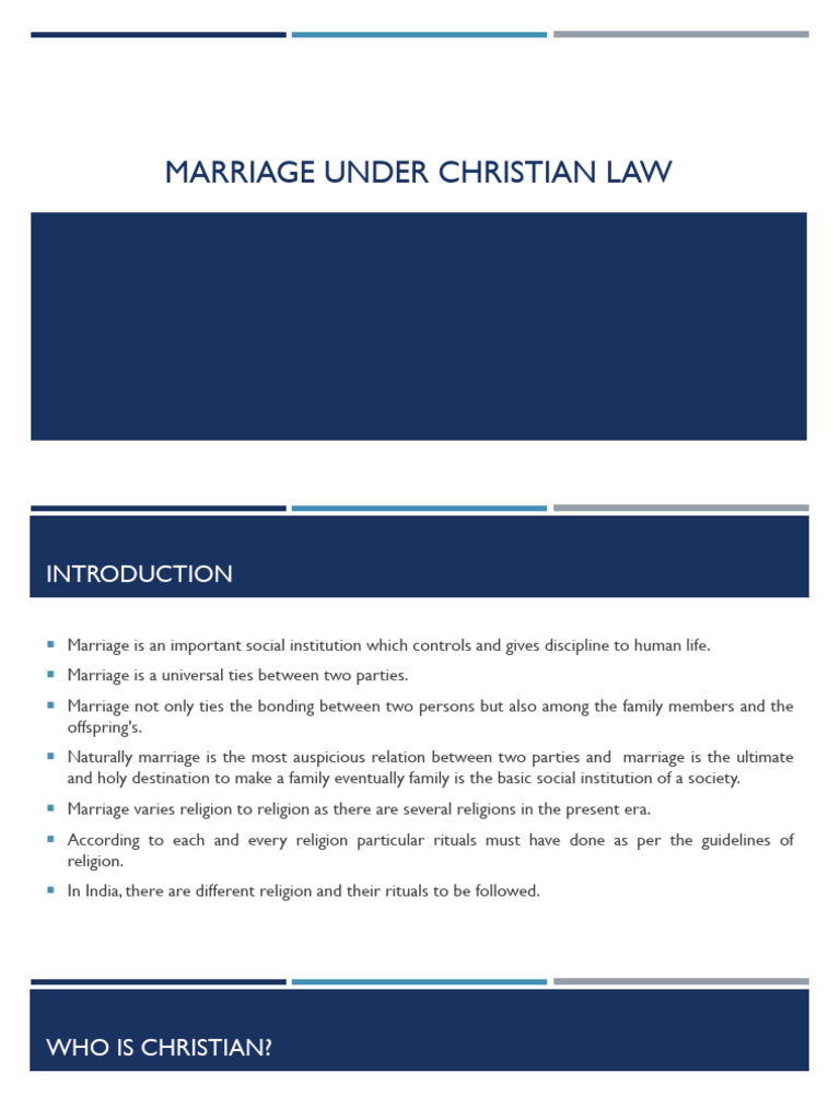 Christian Marriage Laws in India | PDF | Marriage | Clergy