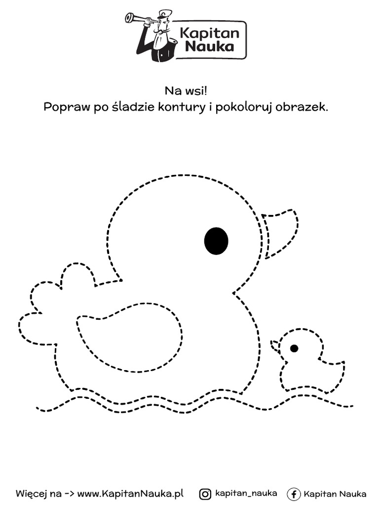 Kapitan Nauka Zabawy Grafomotoryczne Karty Pracy | PDF
