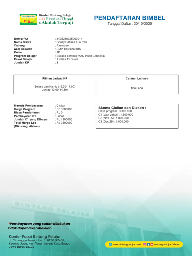 E-Form-bp Veni 20102025 Pasuruan Kerjasama-Sekolah Area-10 319266 189 | PDF