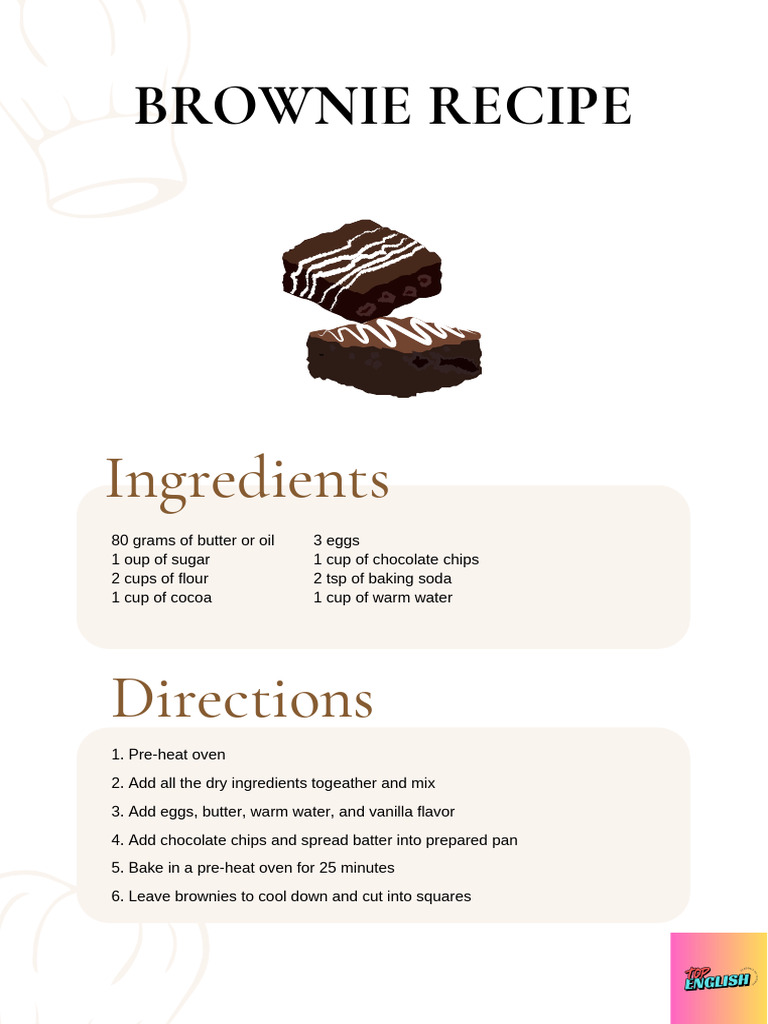 Brownie Recipe | PDF