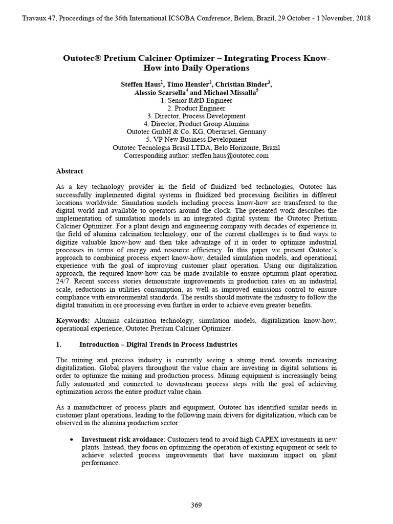 AA17 - Outotec® Pretium Calciner Optimizer - Integrating Process Know ...