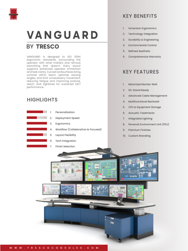 Vanguard Ergonomic Control Room Consoles | PDF | Computer Monitor ...