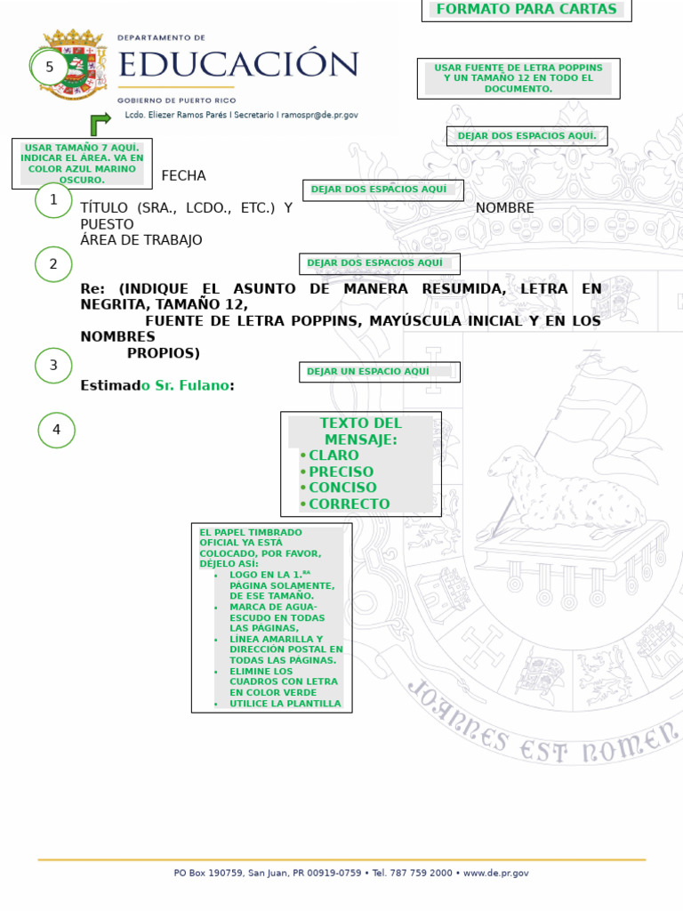 Modelo de CARTAS Con Guía de Redacción y Uso de Papel Timbrado Oficial ...