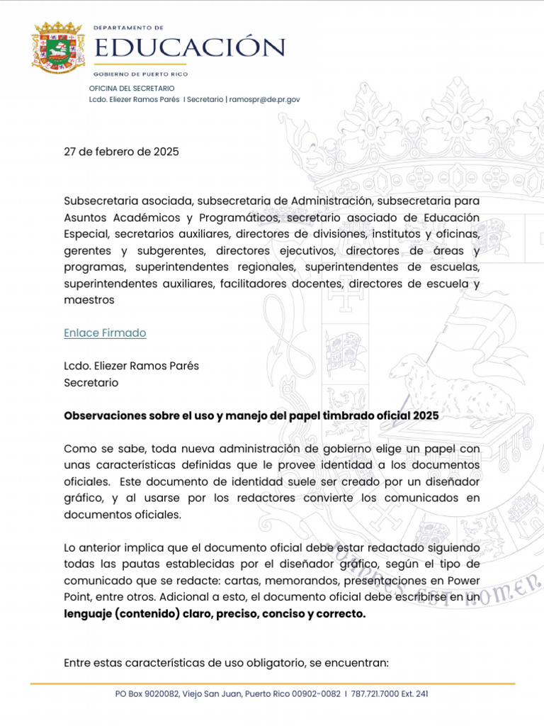 Uso del Papel Timbrado Oficial 2025 | PDF