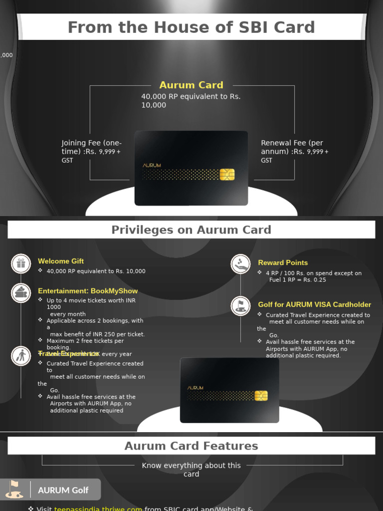 Aurum Card - Updated NOV | PDF | Gift Card | Banking Technology